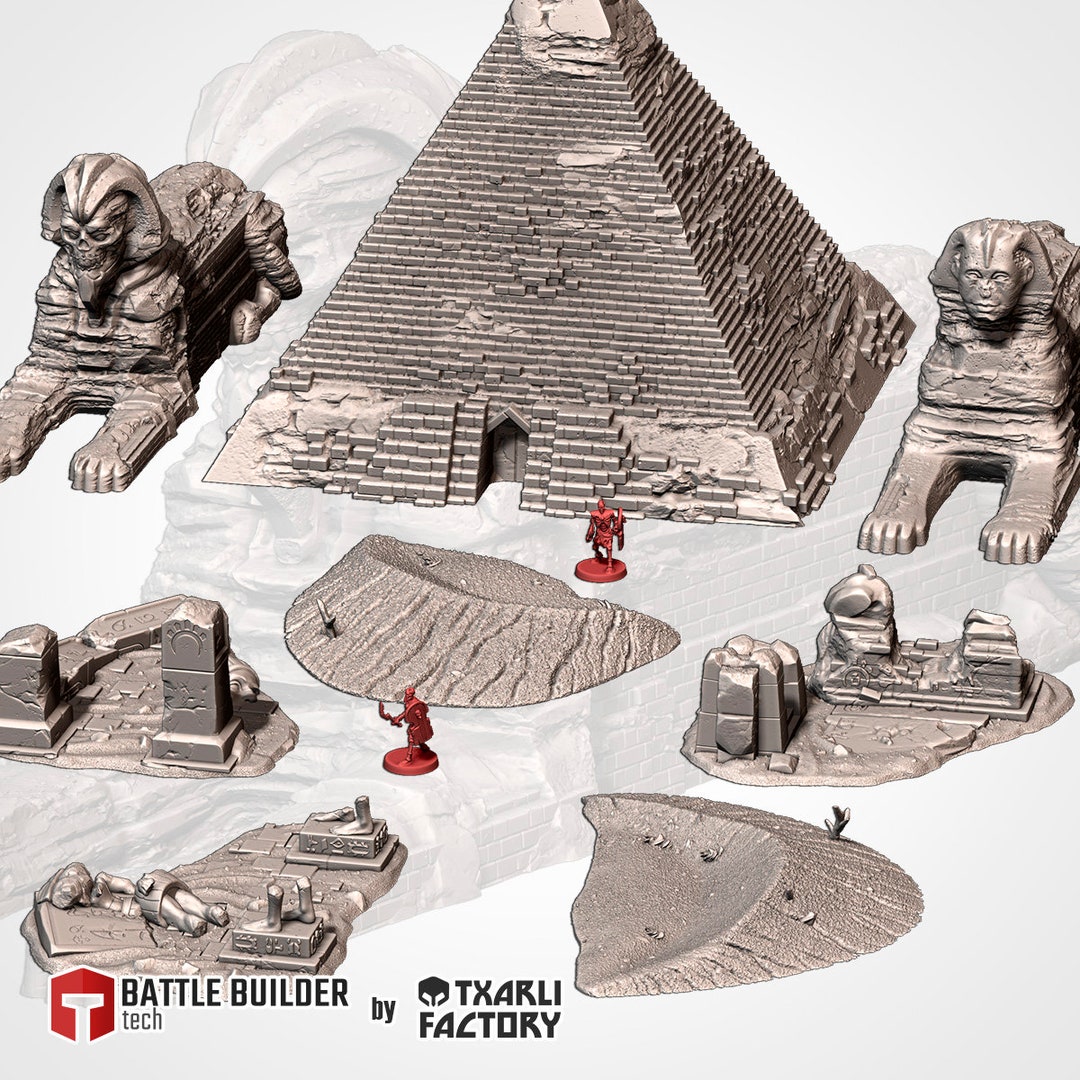 Egypt Pyramid Set – Fantasy Tabletop Terrain – Dnd/rpg Scenery - Etsy