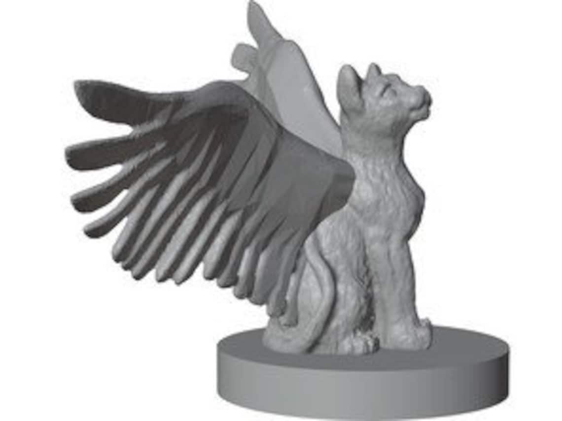 Tressym Winged Cat Dungeons and Dragons Miniature for Tabletop Rpgs - Etsy