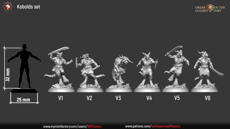 Kobolds (6 Poses) • Order of the Golden Fury • by White Werewolf Tavern ...