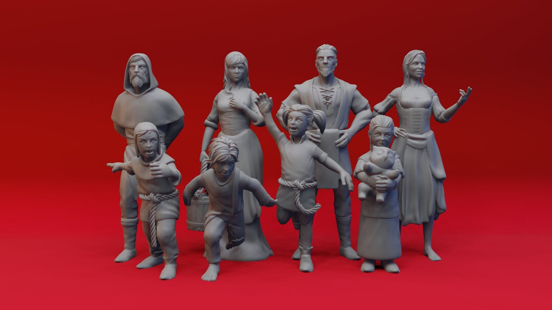 Townfolk (8 Poses) by Yasashii Kyojin Studio for Dungeons and Dragons ...