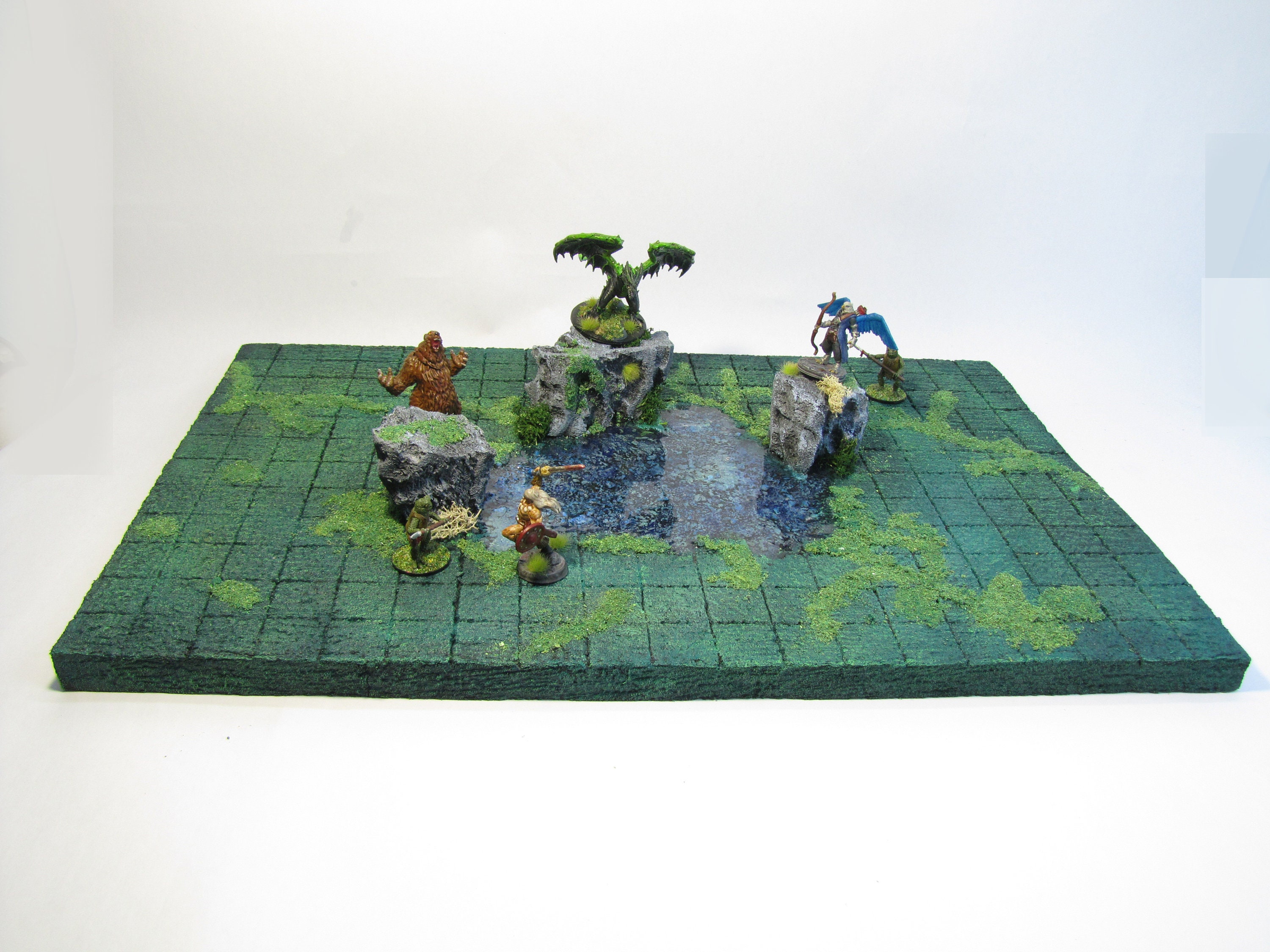 19x12 Forest Battlemat With Lake / River for Dungeons and | Etsy