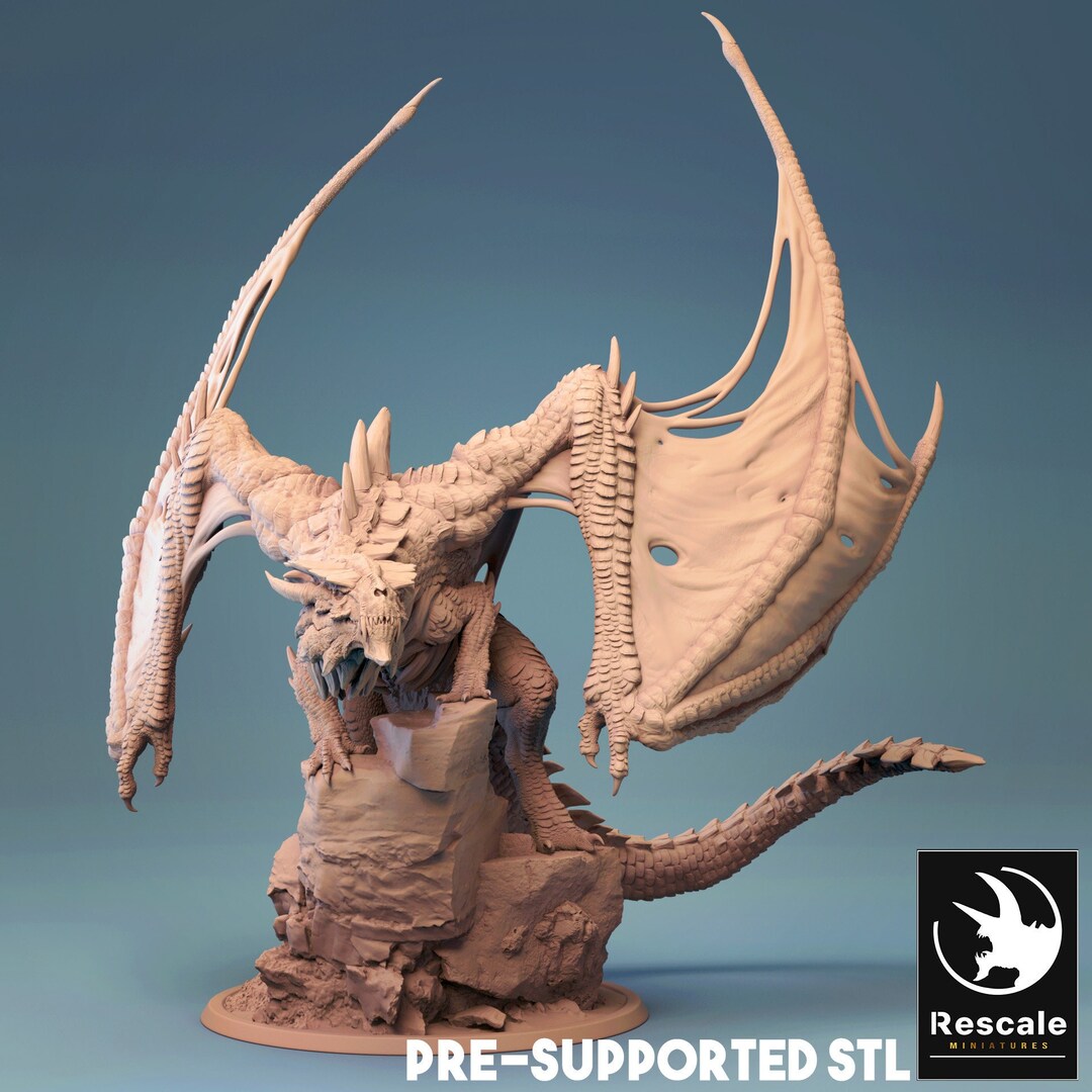 Adult Magma Dragon Heaven and Hell by Rescale Miniatures Dungeons and ...