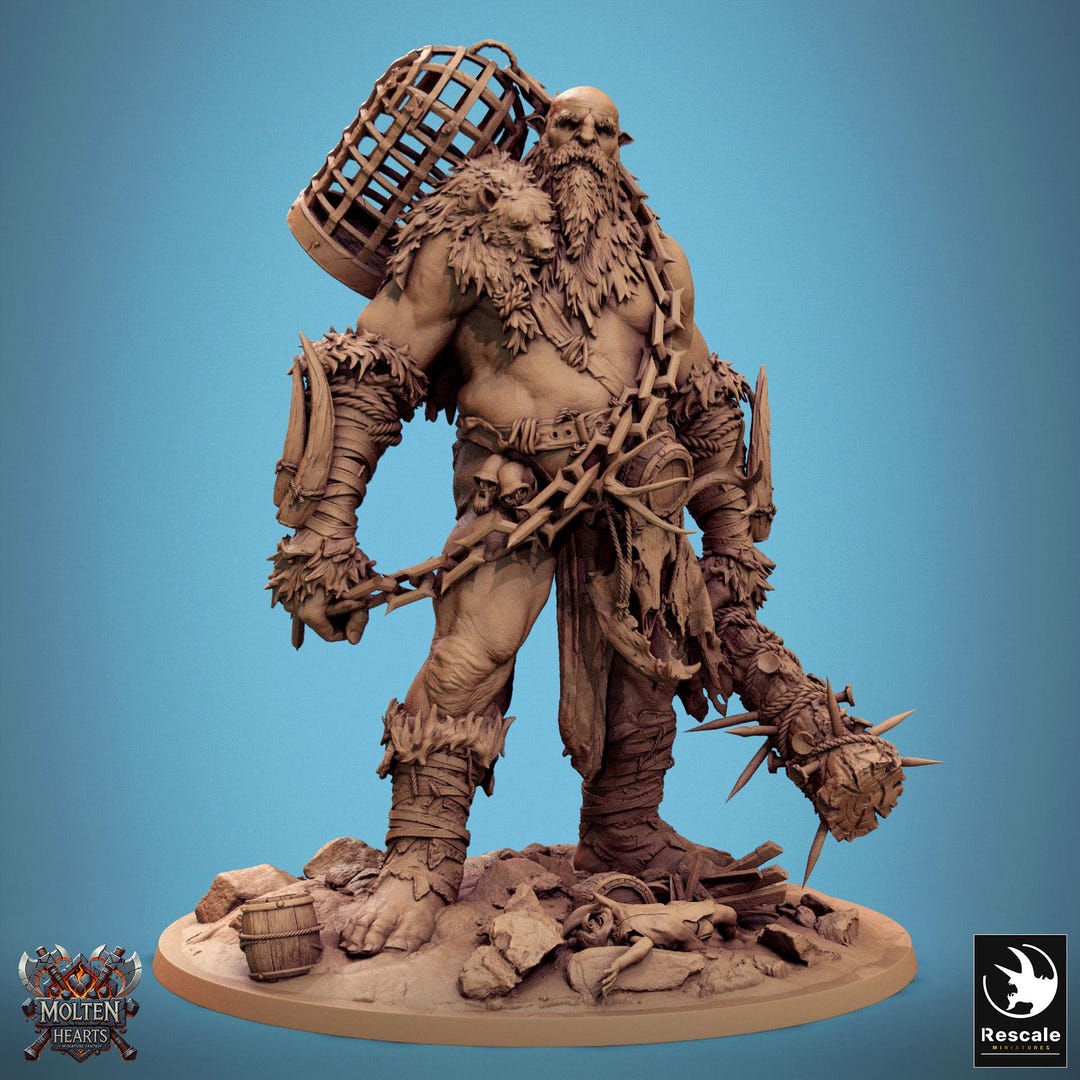 Hill Giant Stone Breaker Miniature Set for Dungeons and Dragons ...