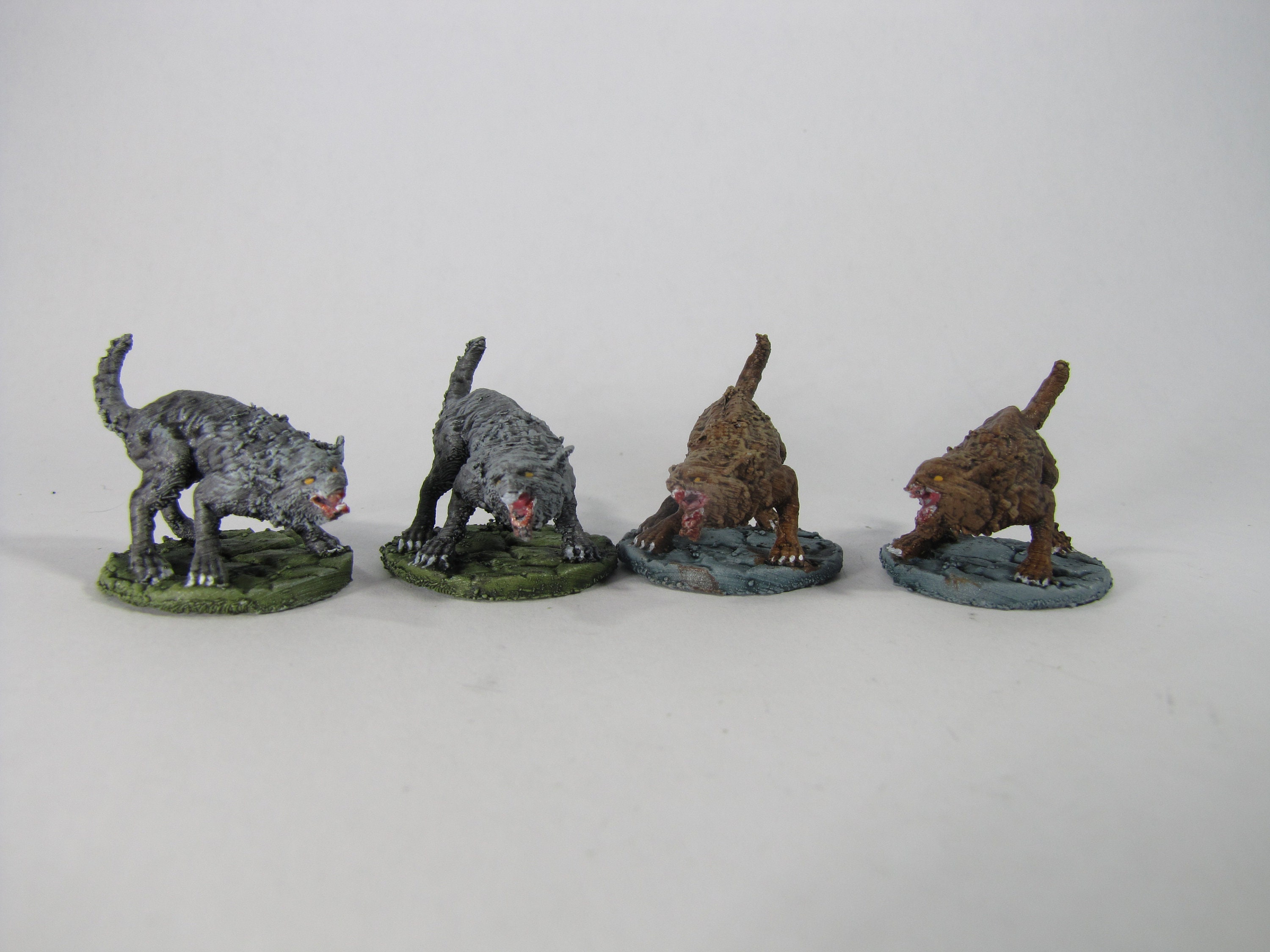 Wolfpack Wolves 4x Pcs for Dungeons and Dragons Handpainted | Etsy