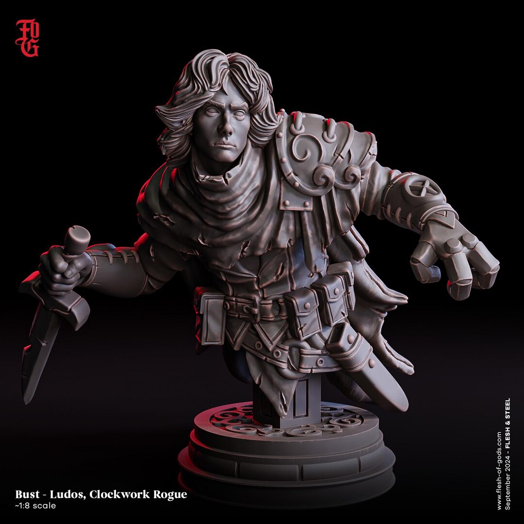 Ludos Clockwork Rogue Bust • Flesh & Steel • by Flesh of Gods ...