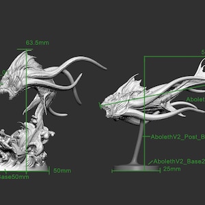Aboleth (4 Poses) • Depths of the Abyss • by Mini Monster Mayhem ...