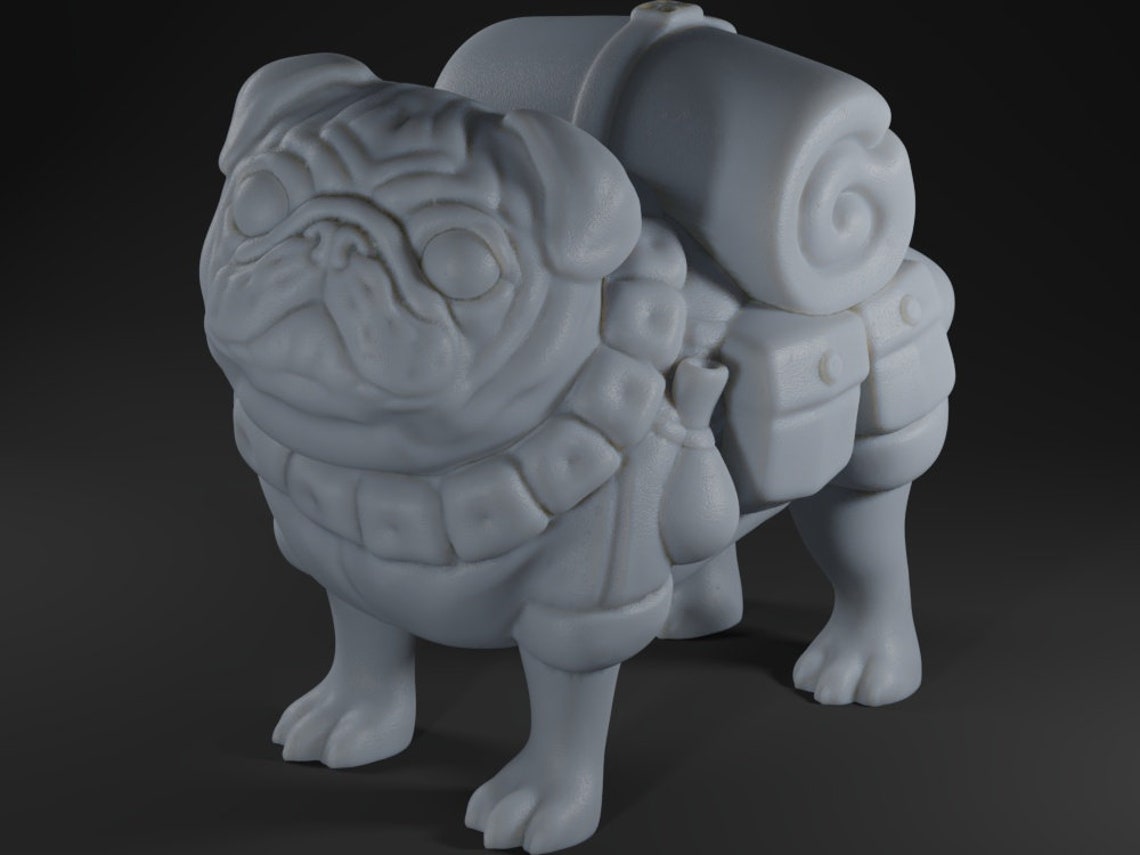 Pug Companion Dog Familiar for Dungeons and Dragons D&D - Etsy