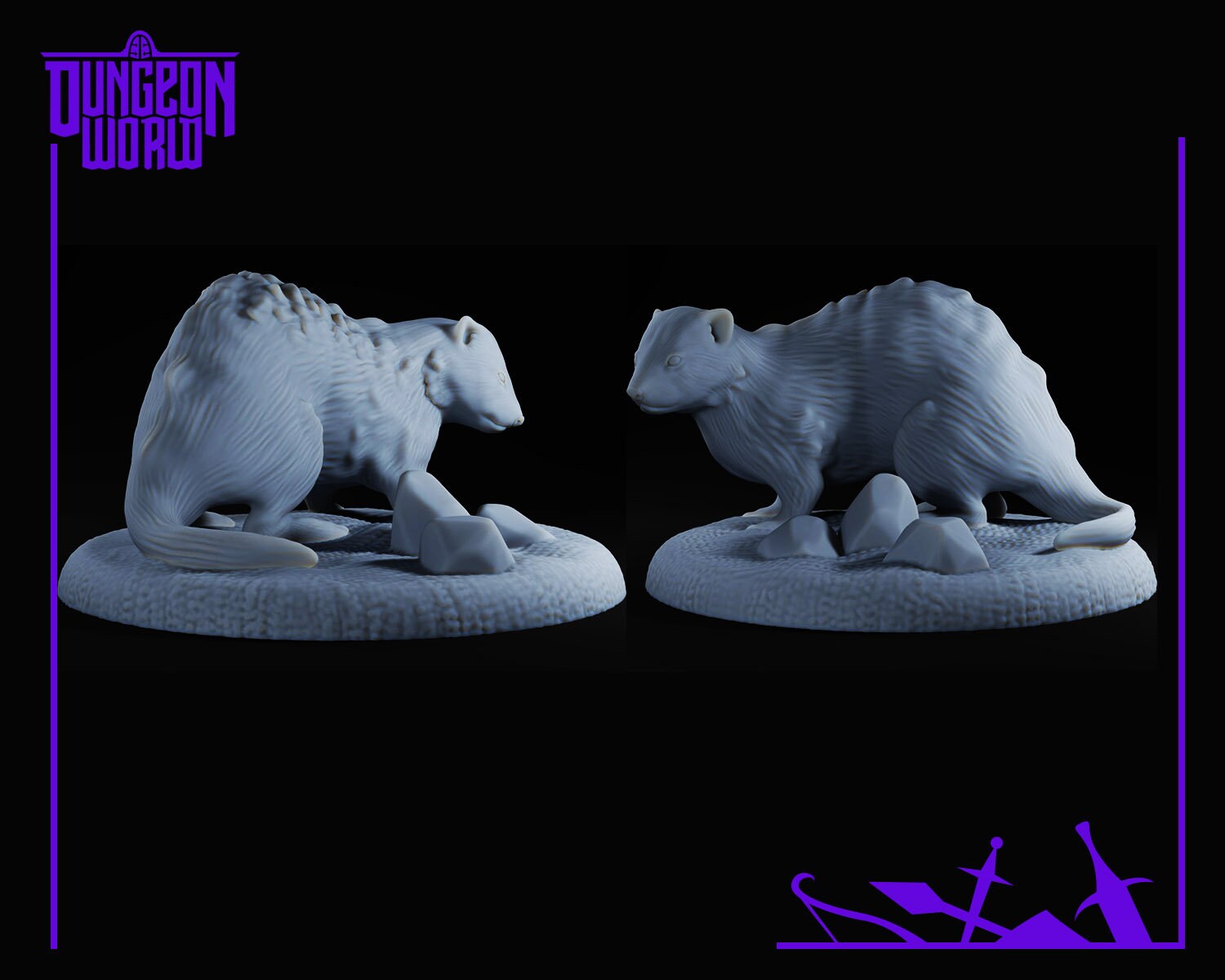 14mm Ferret Companion | Familiar for Dungeons and Dragons | D&D | M3DM ...