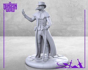 Toys Signum 32mm Scale DnD Miniature 80mm Plague Doctor 5E Fantasy Dungeons and Dragons Mini ...
