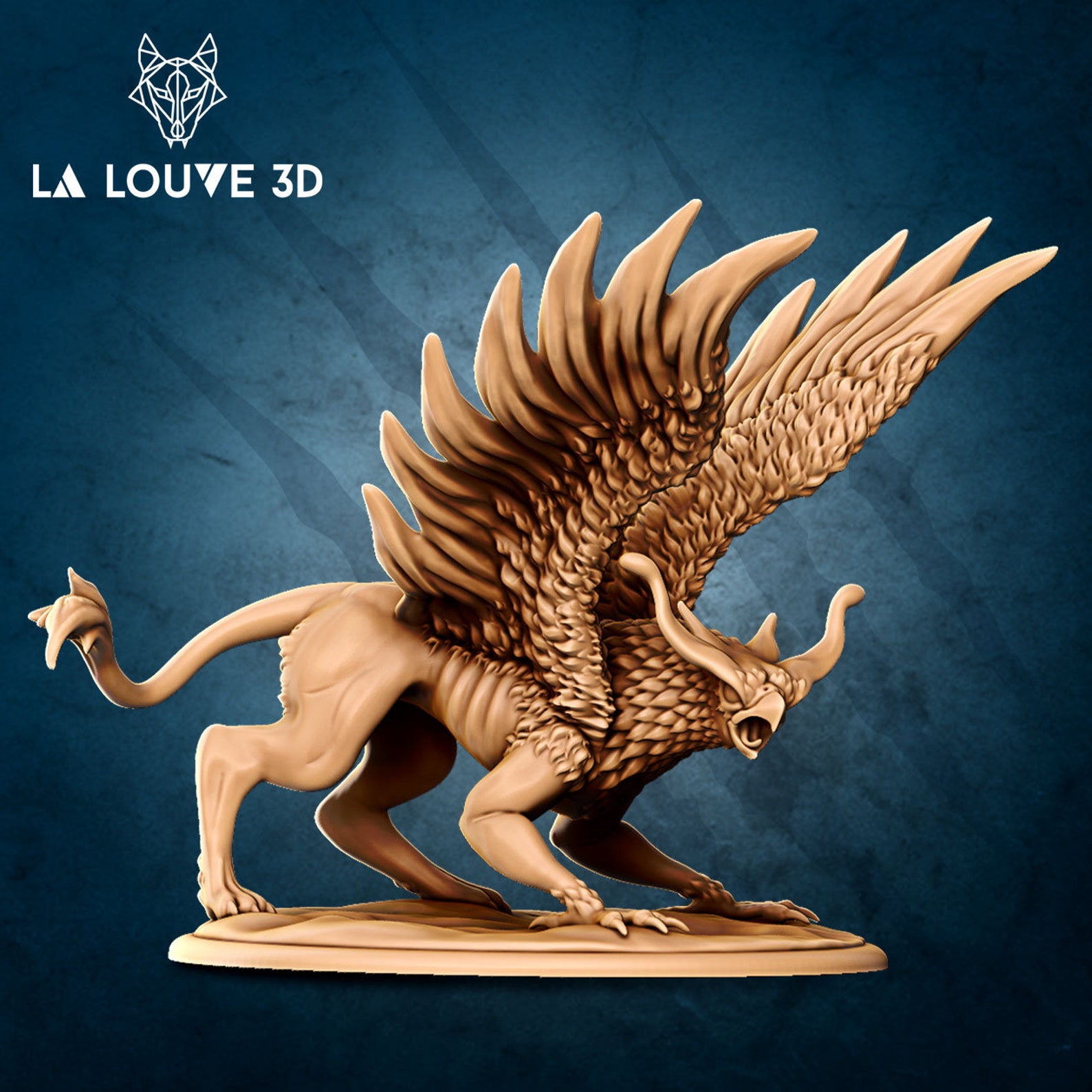 Griffin 2 Poses Dangerous Monsters by La Louve 3D | Etsy