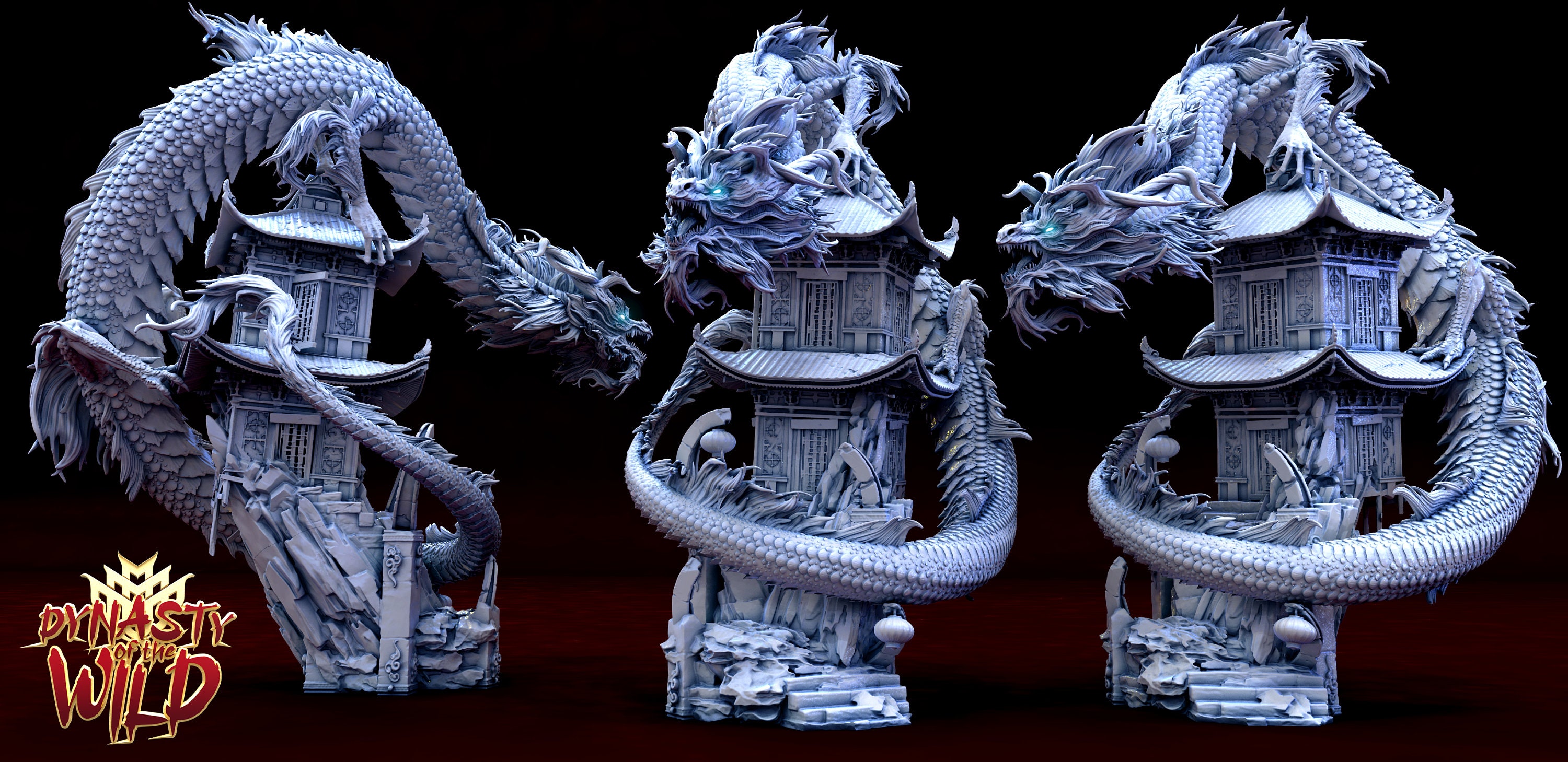 Azure Dragon (2 Poses) • Dynasty of the Wild • by Mini Monster Mayhem ...