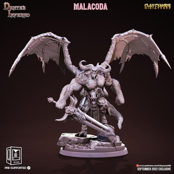 Malacoda Dante's Inferno by Clay Cyanide Dungeons - Etsy