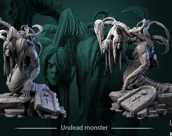 Undead Monster False Hydra 28mm or 32mm D&D Resin Miniature Dungeons ...