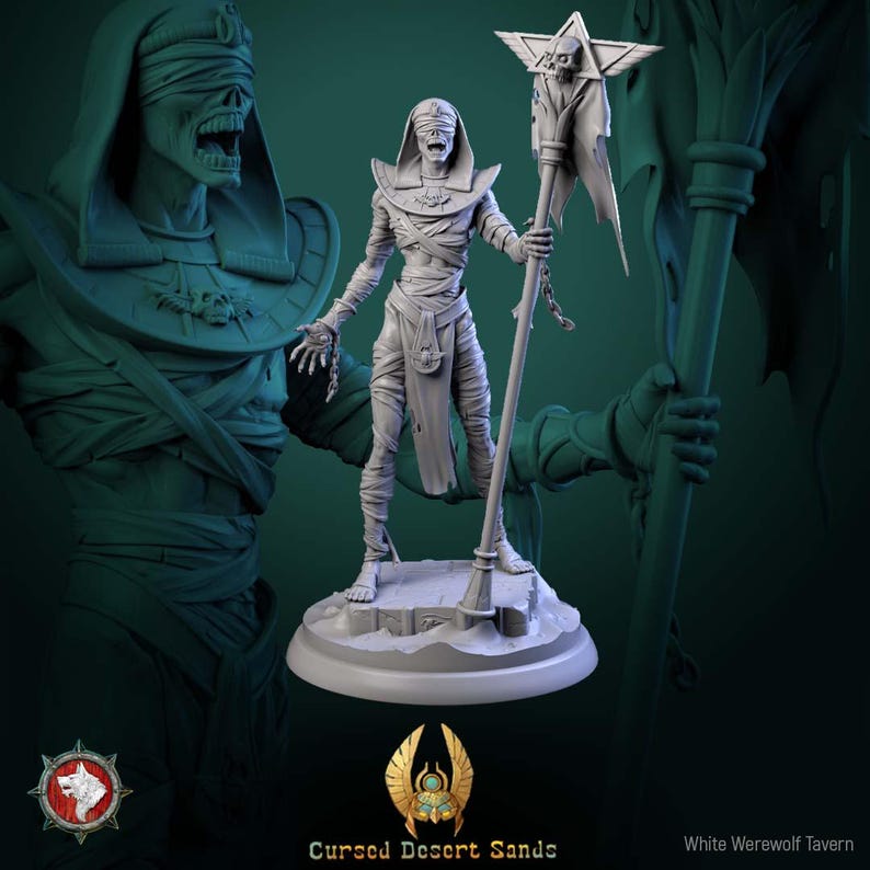 Cursed Mummy Miniature Set for Dungeons and Dragons Tabletop RPG - Etsy