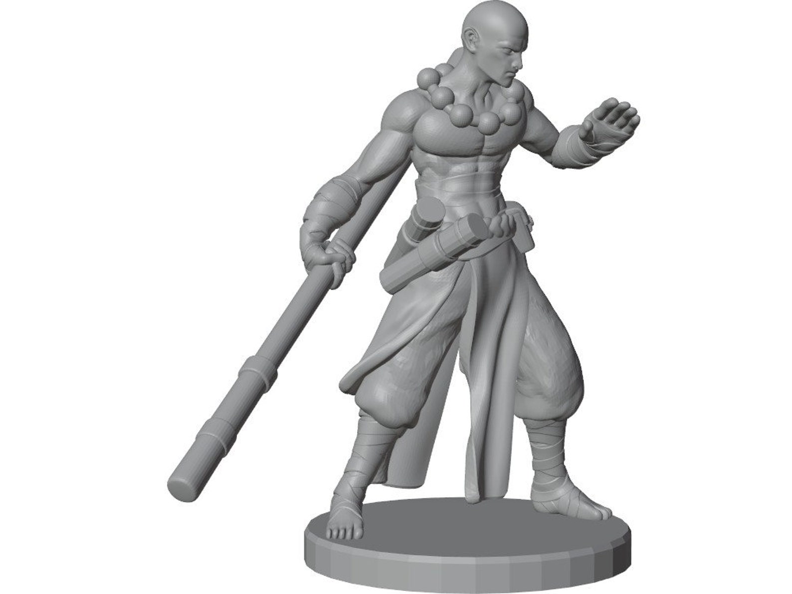 40mm Goliath Monk for Dungeons and Dragons D&D Pathfinder - Etsy