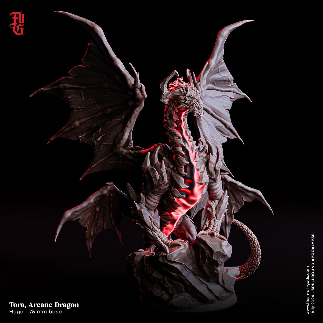 Tora the Arcane Dragon Spellbound Apocalypse by Flesh of Gods Dungeons and Dragons Tabletop ...