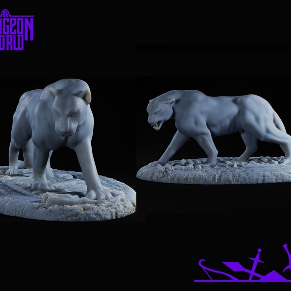 Dnd Panther Miniature - Etsy