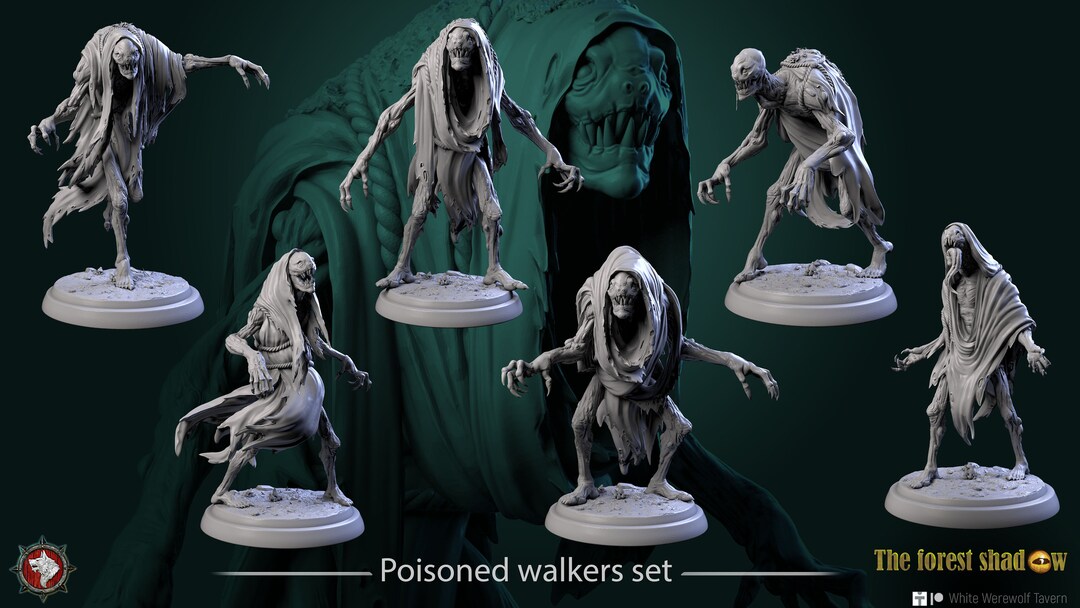 Poisoned Walkers (6 Poses) • the Forest Shadow • by White Werewolf ...