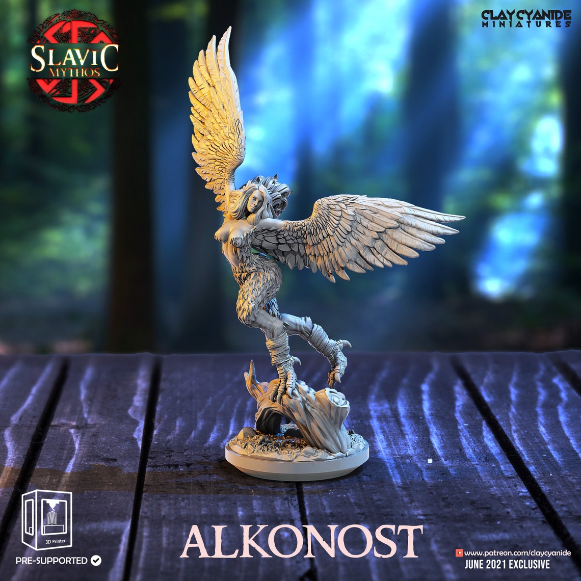 Alkonost Slavic Mythology by Clay Cyanide Dungeons and - Etsy UK