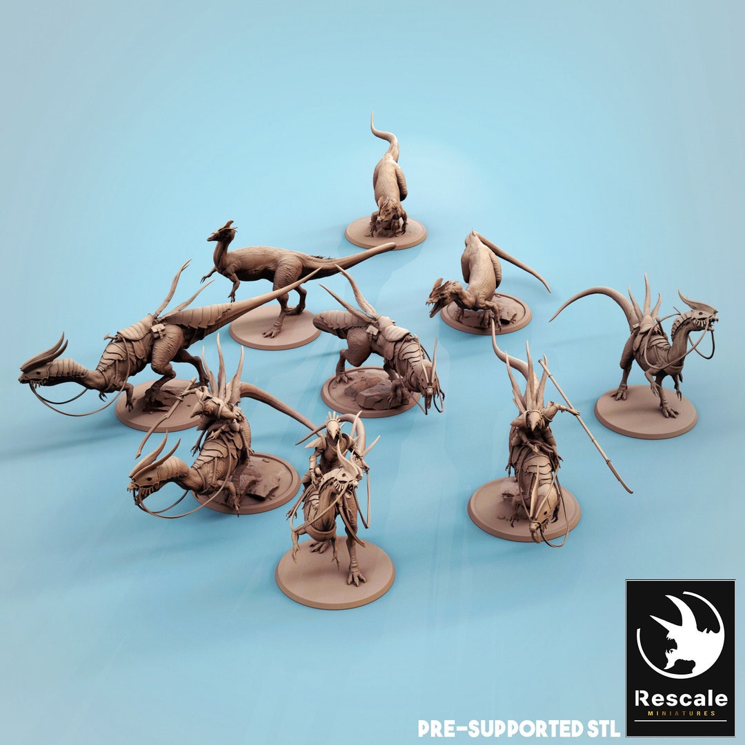 Dilophosaurus Army • Dinotopia Pt 2 • by Rescale Miniatures | Dungeons ...