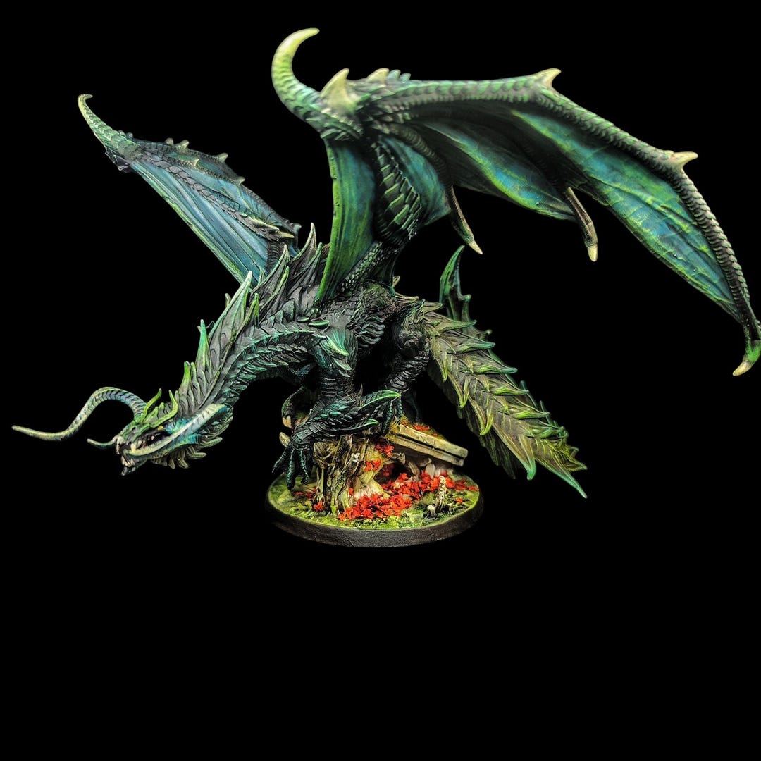 Pro-painted Elder Black Dragon for Dungeons and Dragons | D&D ...