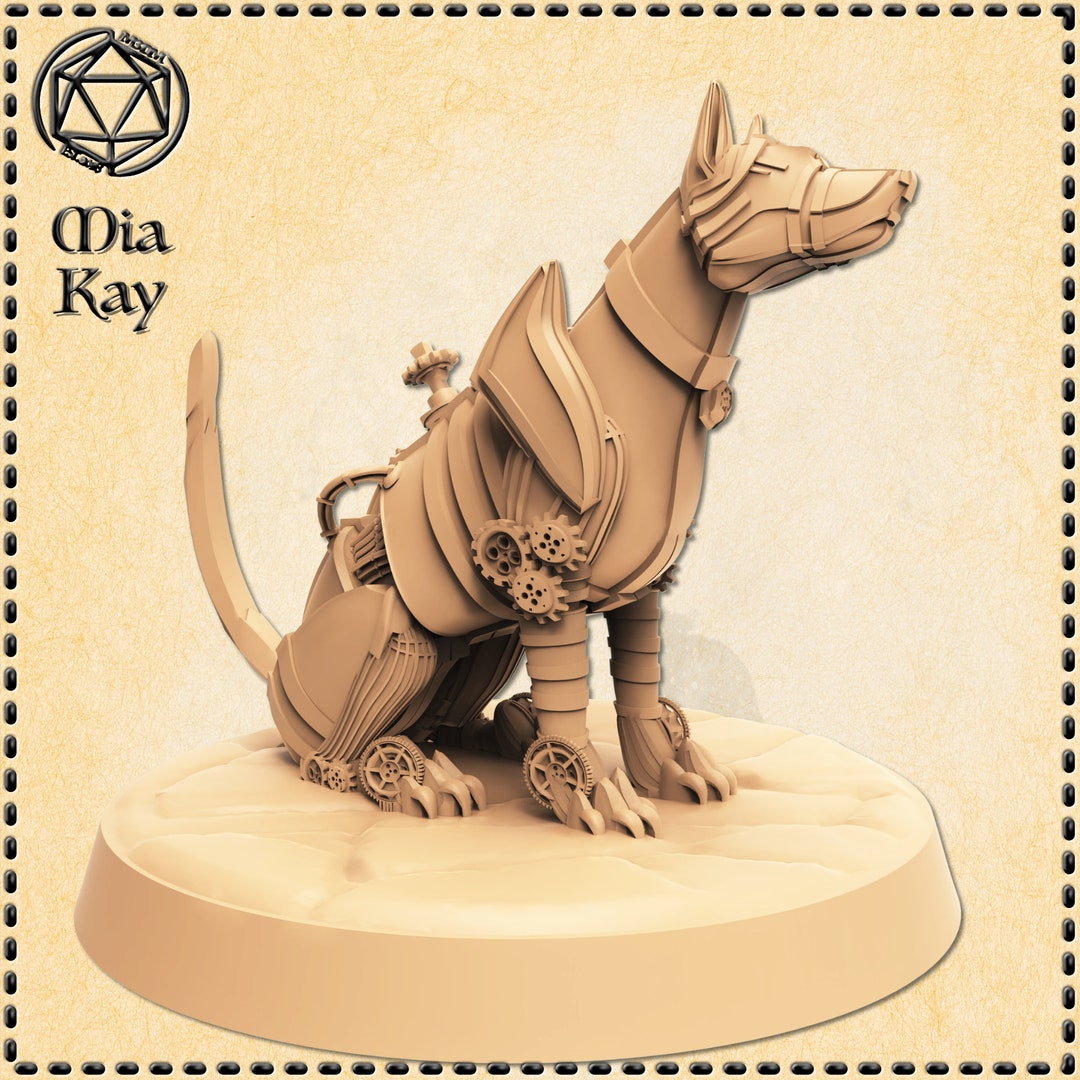 Clockwork Dog Sit • Steampunk Collection • by M3DM | Dungeons and ...