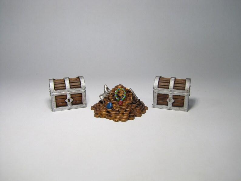 28mm Treasure Chests and Treasure Pile for Dungeons and - Etsy