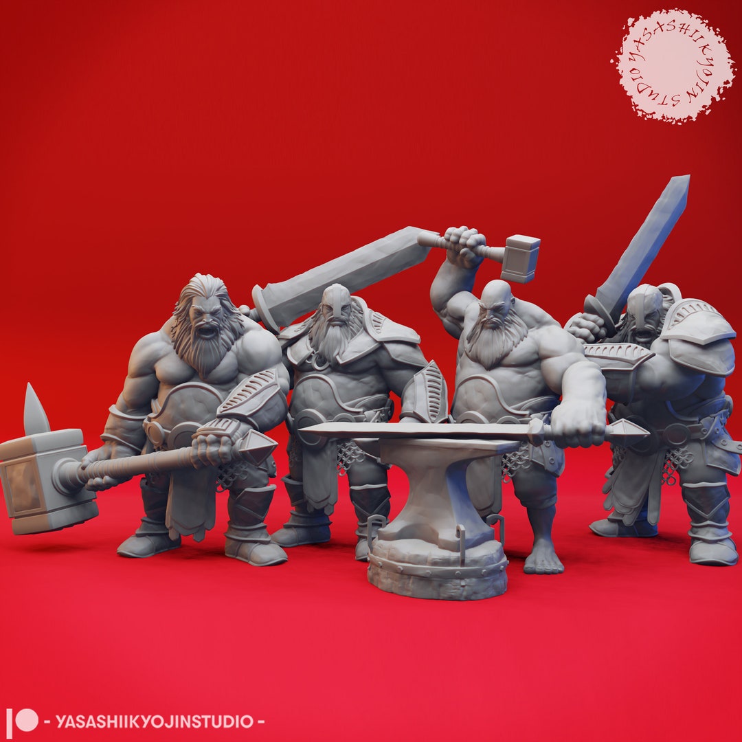 Fire Giant 4 Poses by Yasashii Kyojin Studio for Dungeons - Etsy