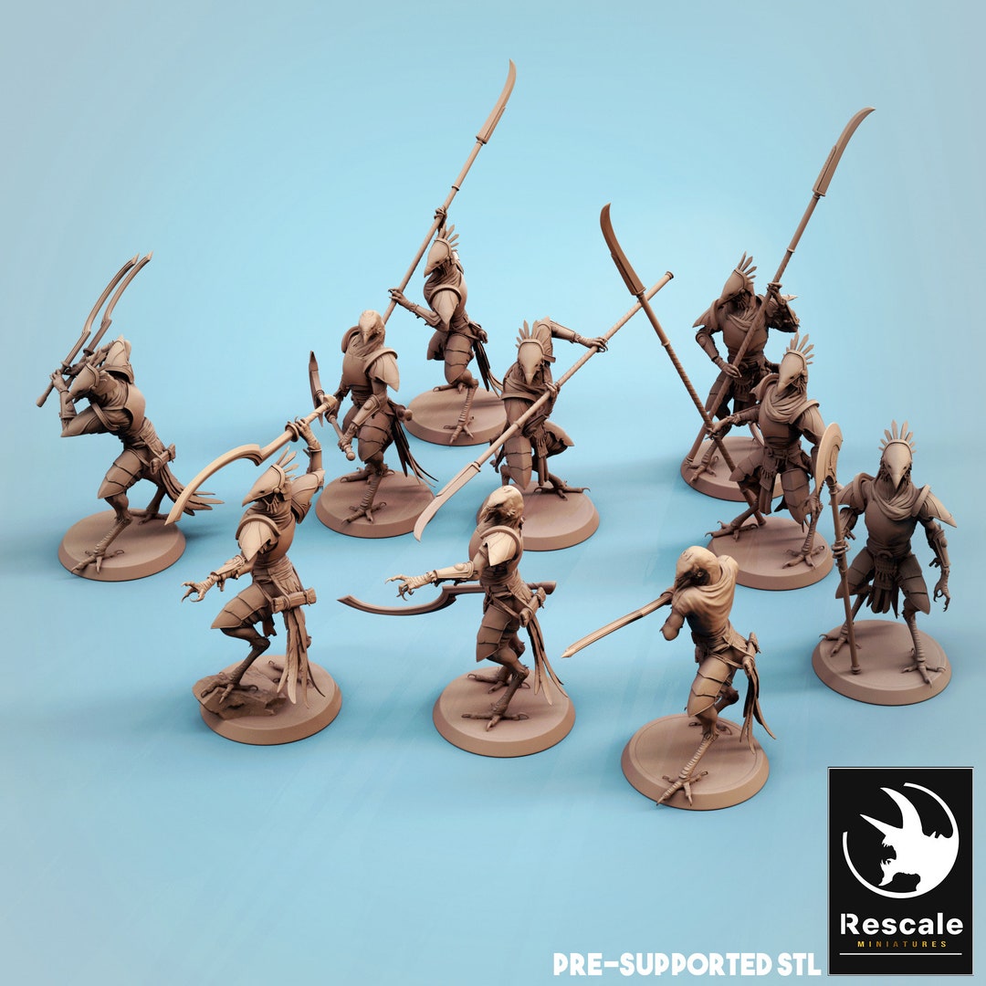 Kenku Soldiers 9 Poses Dinotopia Pt 2 by Rescale Miniatures dungeons ...