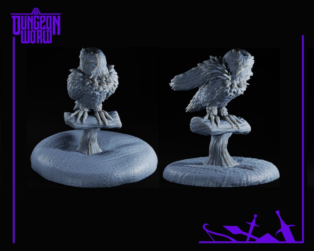 25mm Owl Companion | Familiar for Dungeons and Dragons | D&D ...