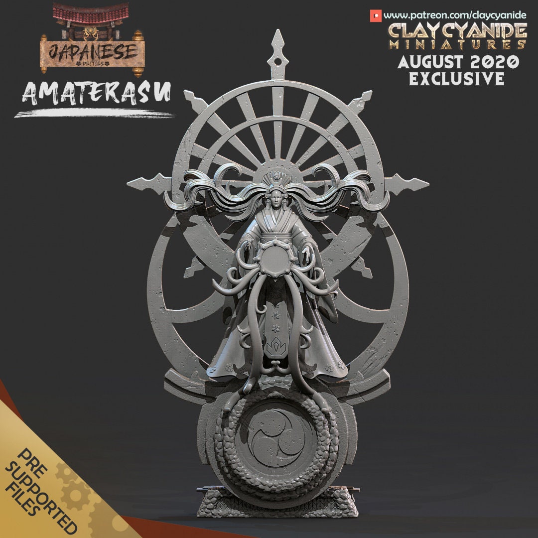 Amaterasu Japanese Deities by Clay Cyanide Dungeons and Dragons D&D ...