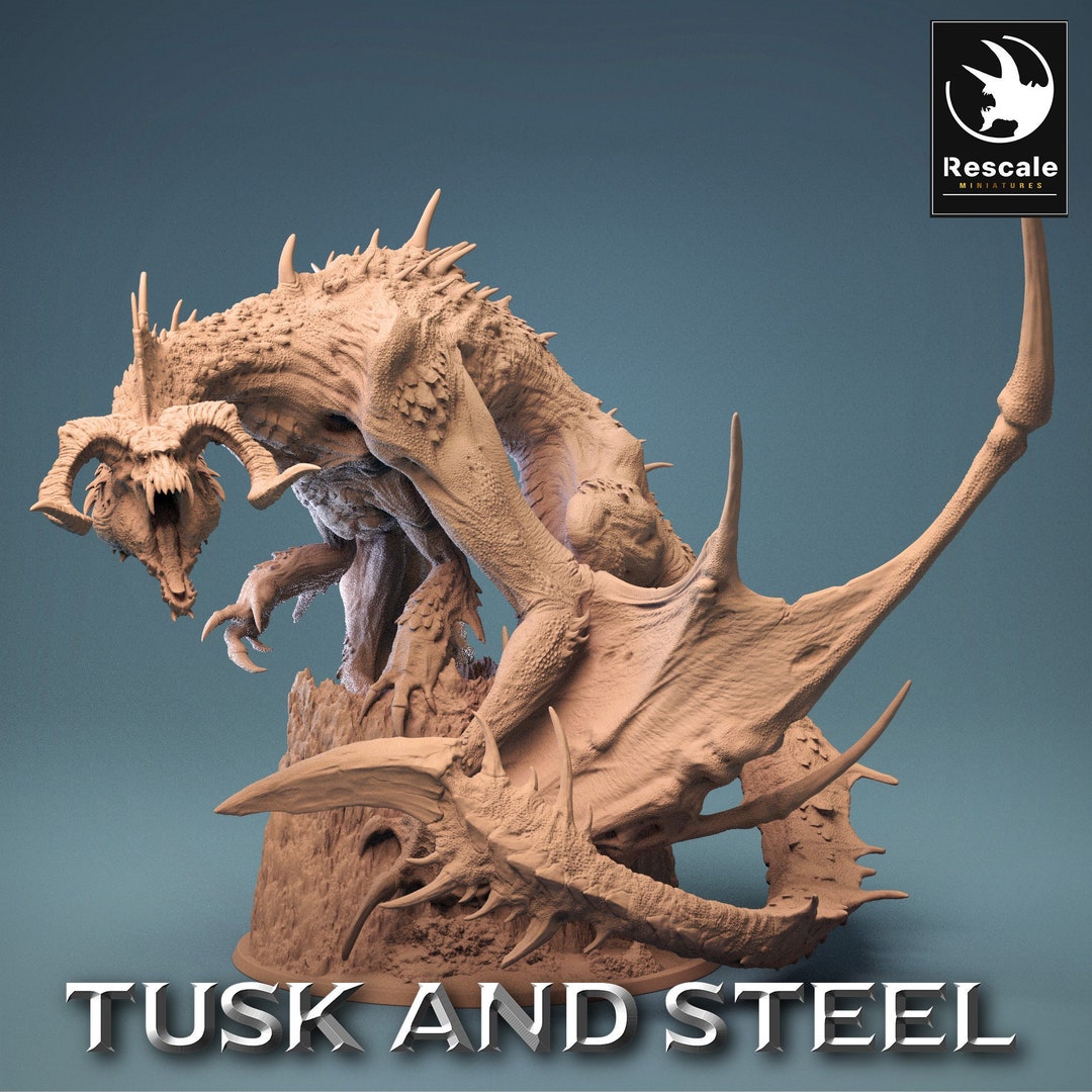 Legendary Black Dragon • Tusk and Steel • by Rescale Miniatures ...