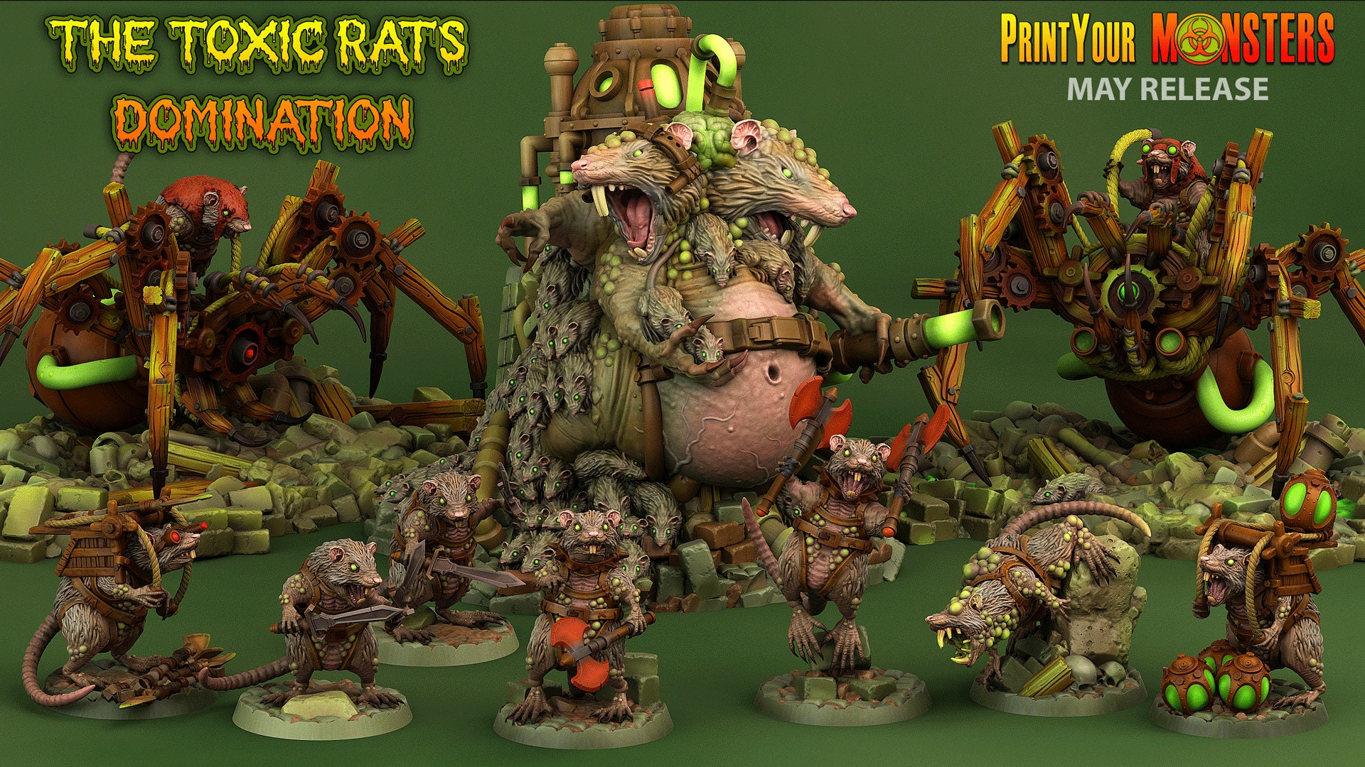 Mini Rat Pedal Giant Rats Hand-painted Miniatures For Tabletop Games ...