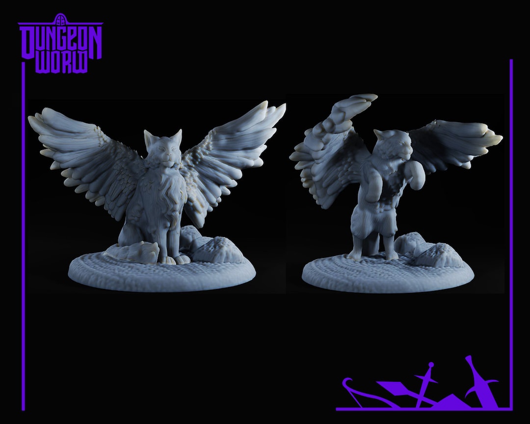 Winged Cat | Tressym | Dnd Familiar for Dungeons and Dragons | D&D ...