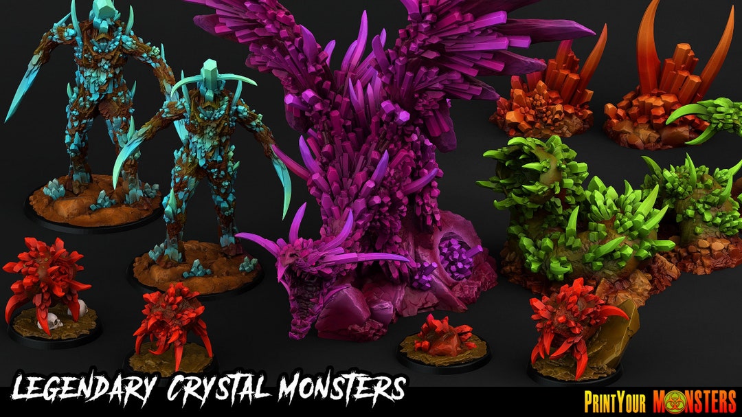 Legendary Crystal Monsters (10 Models) by Print Your Monsters ...