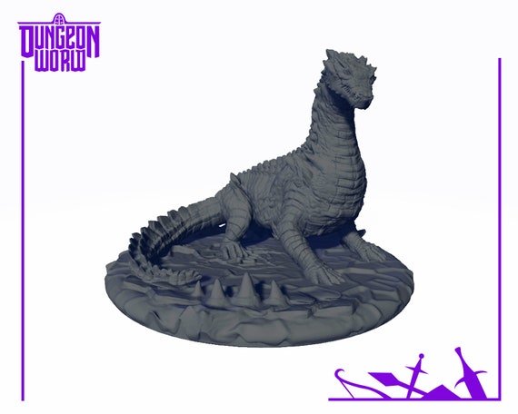 Giant Lizard Giant Lizard Mount by M3DM Dungeons and | Etsy Australia