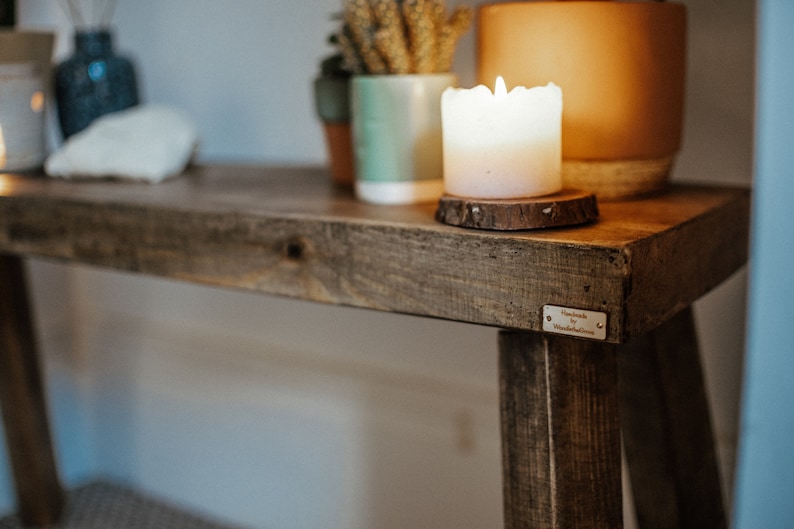 Rustic Wooden Display Bench - Etsy