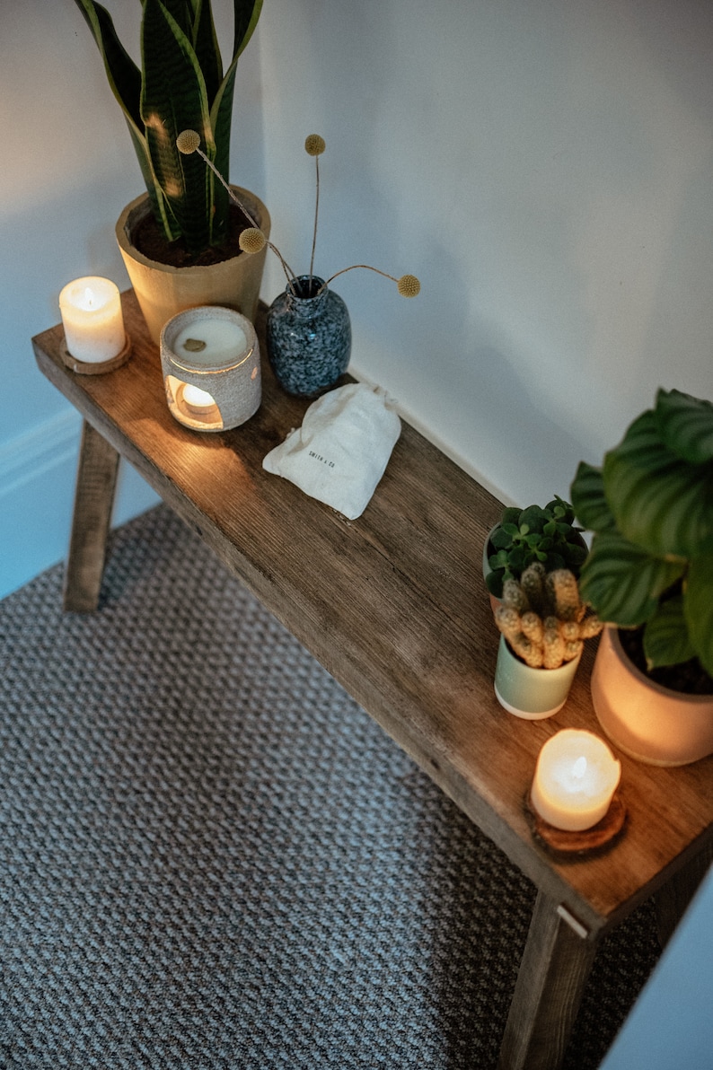 Rustic Wooden Display Bench - Etsy