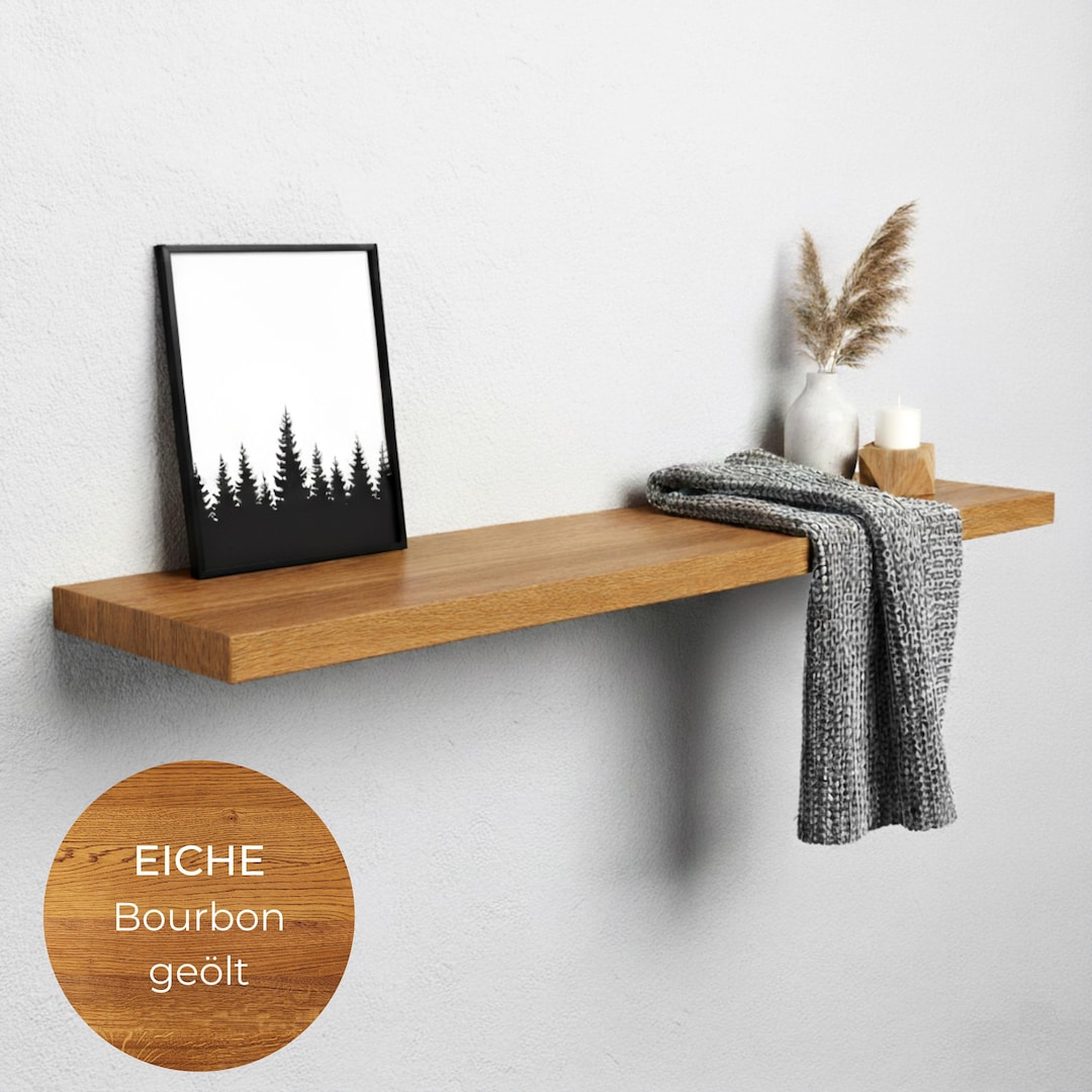 Schwebendes Wandregal Eiche