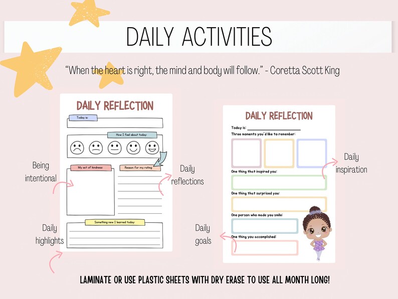 Kids Daily Journal, Gratitude Book for Students, Activity Pages for ...