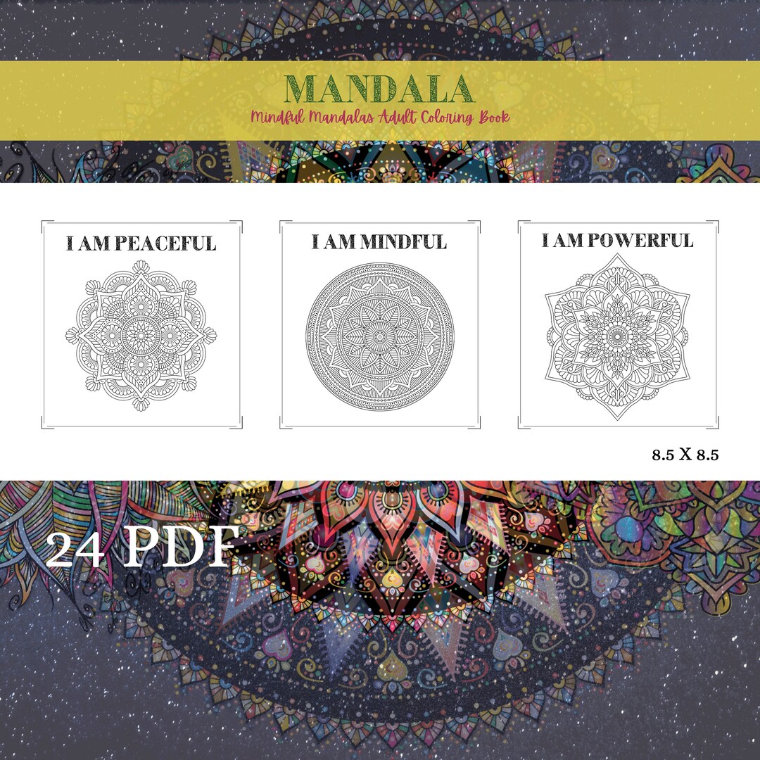 Mandalas A Mindfulness Relaxation Coloring Book for Teens and Adults - Etsy
