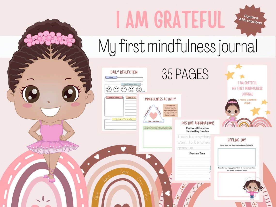 Kids Daily Journal, Gratitude Book for Students, Activity Pages for ...