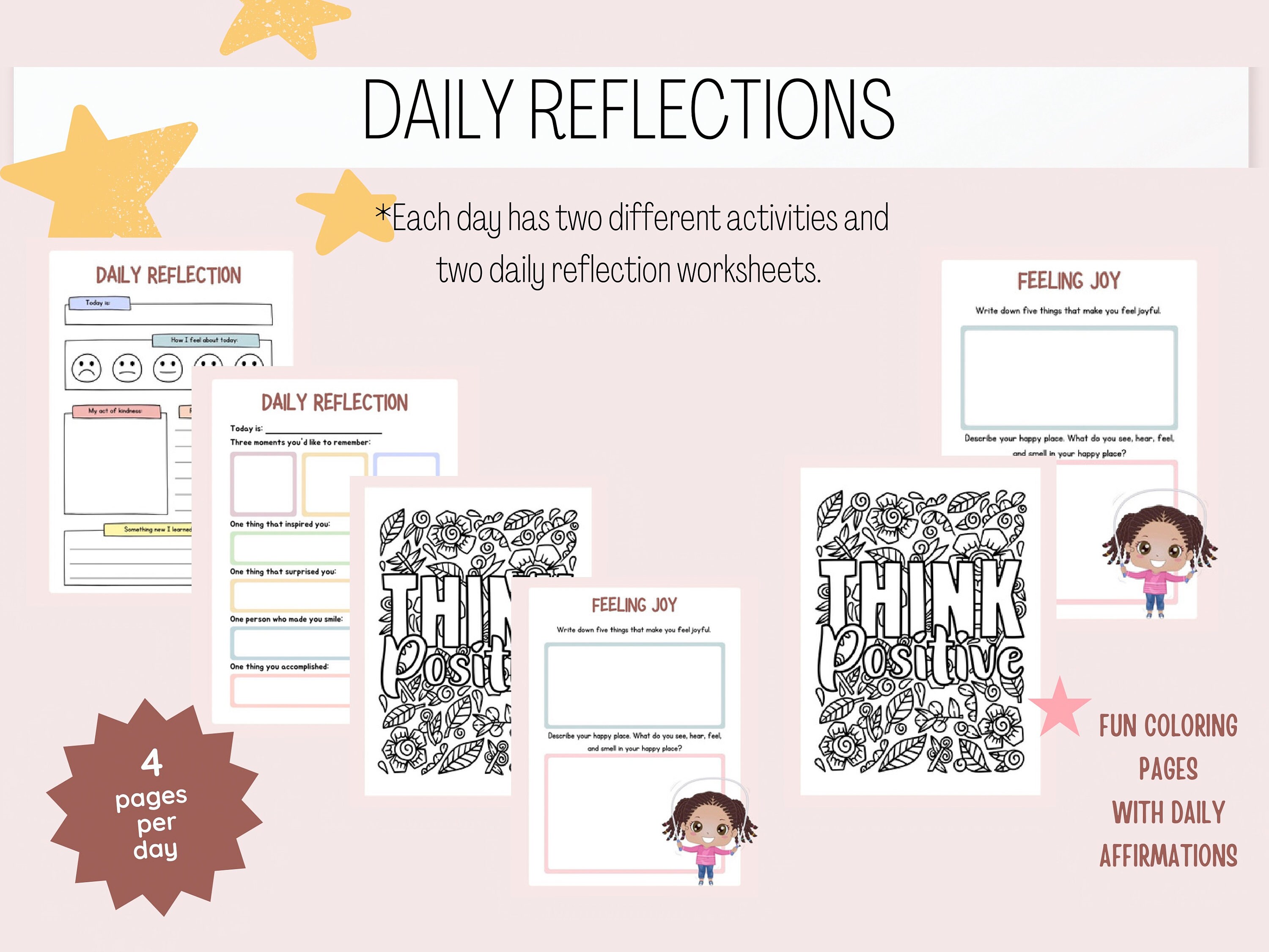 Kids Daily Journal, Gratitude Book for Students, Activity Pages for ...