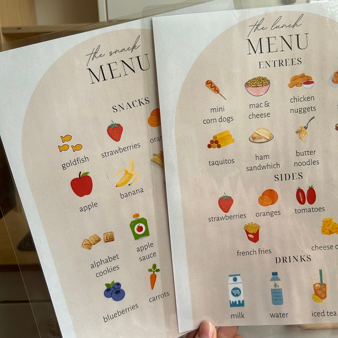 Pretend Play Restaurant Menu, Printable Play Menu, Boho Play Menu ...