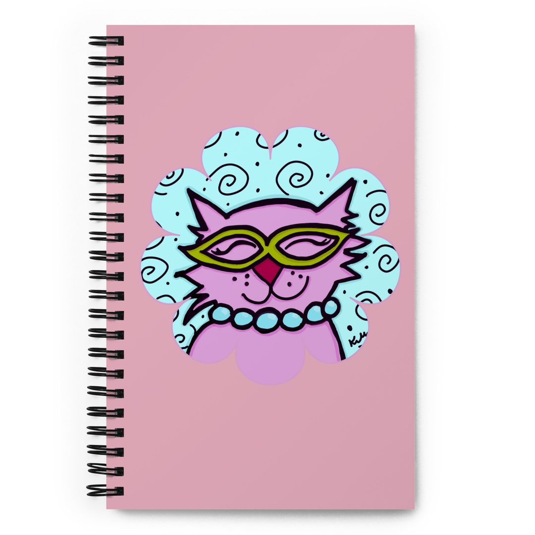 Spiral Notebook Journal Cat Journal Cat Art Journal for - Etsy