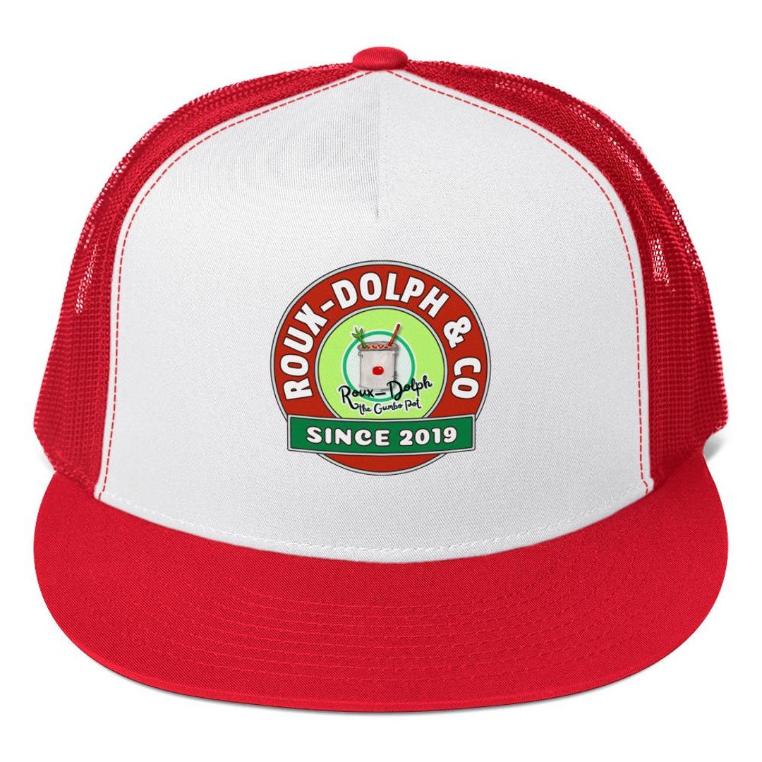 Roux-dolph the Gumbo Pot, Trucker Cap, Christmas Hat, Christmas Trucker ...