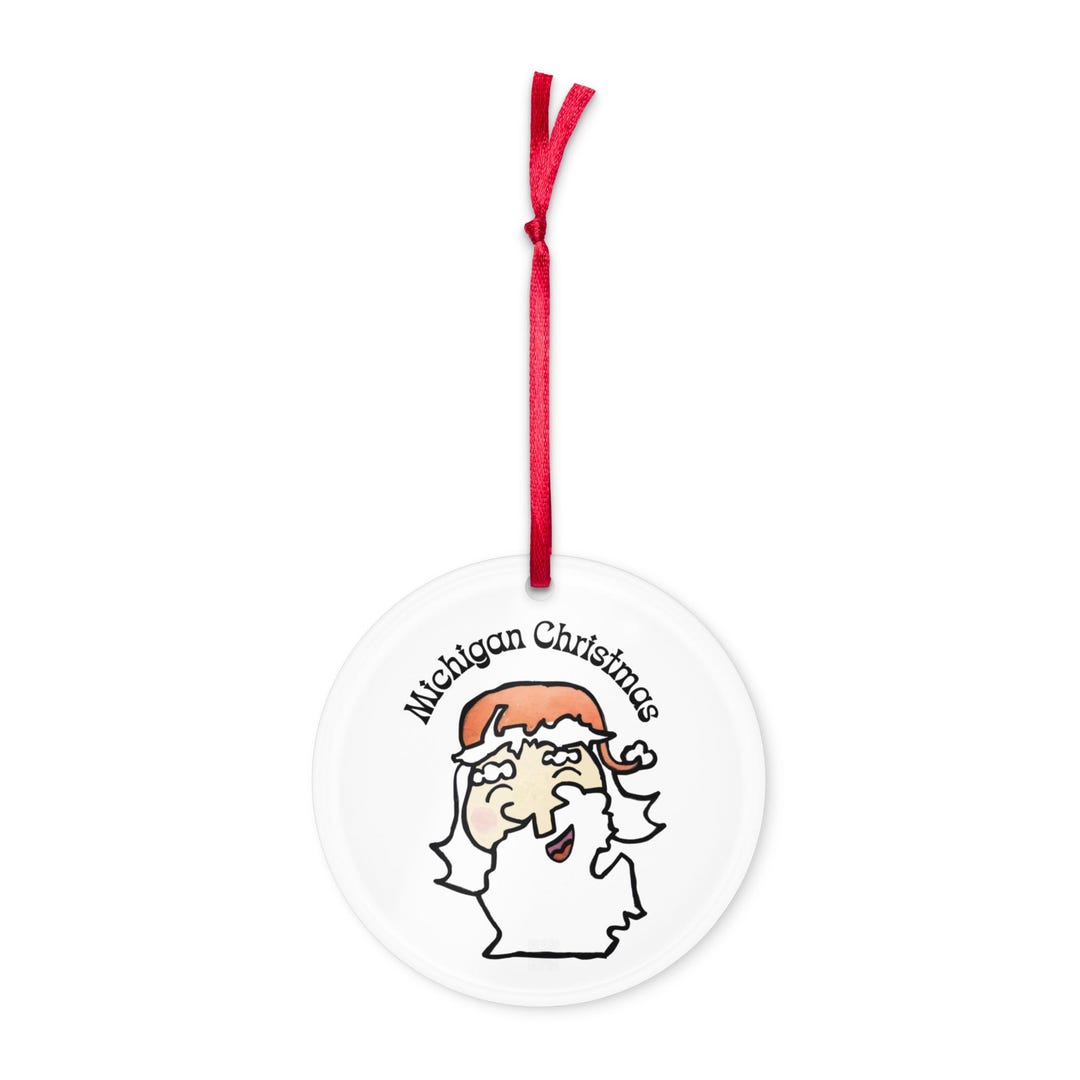 Michigan Santa Claus Christmas Ornament – State Holiday Tree Decoration ...