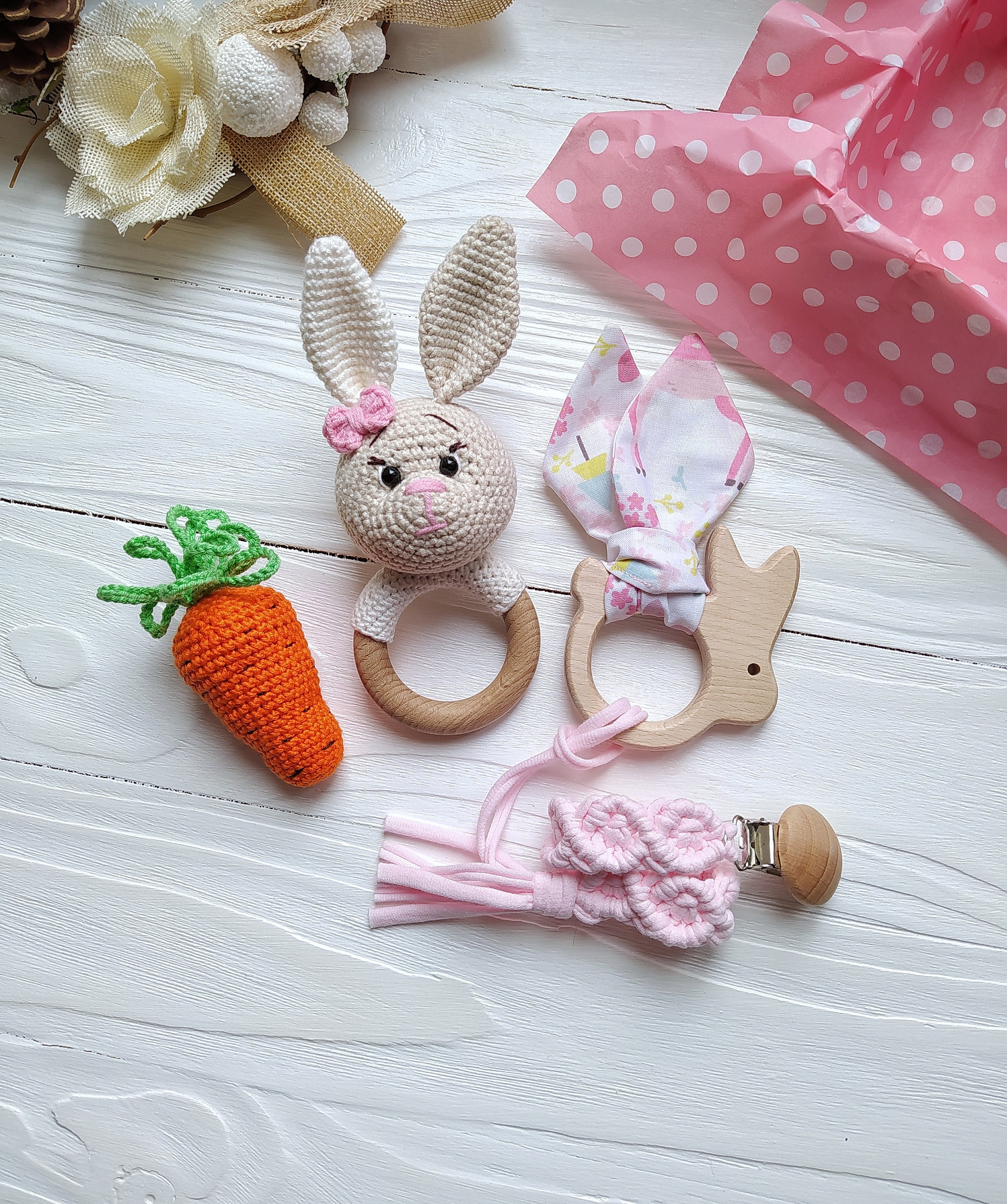 First Easter Gift for Baby Girl, Baby Girl Easter Bunny Gift Box With ...
