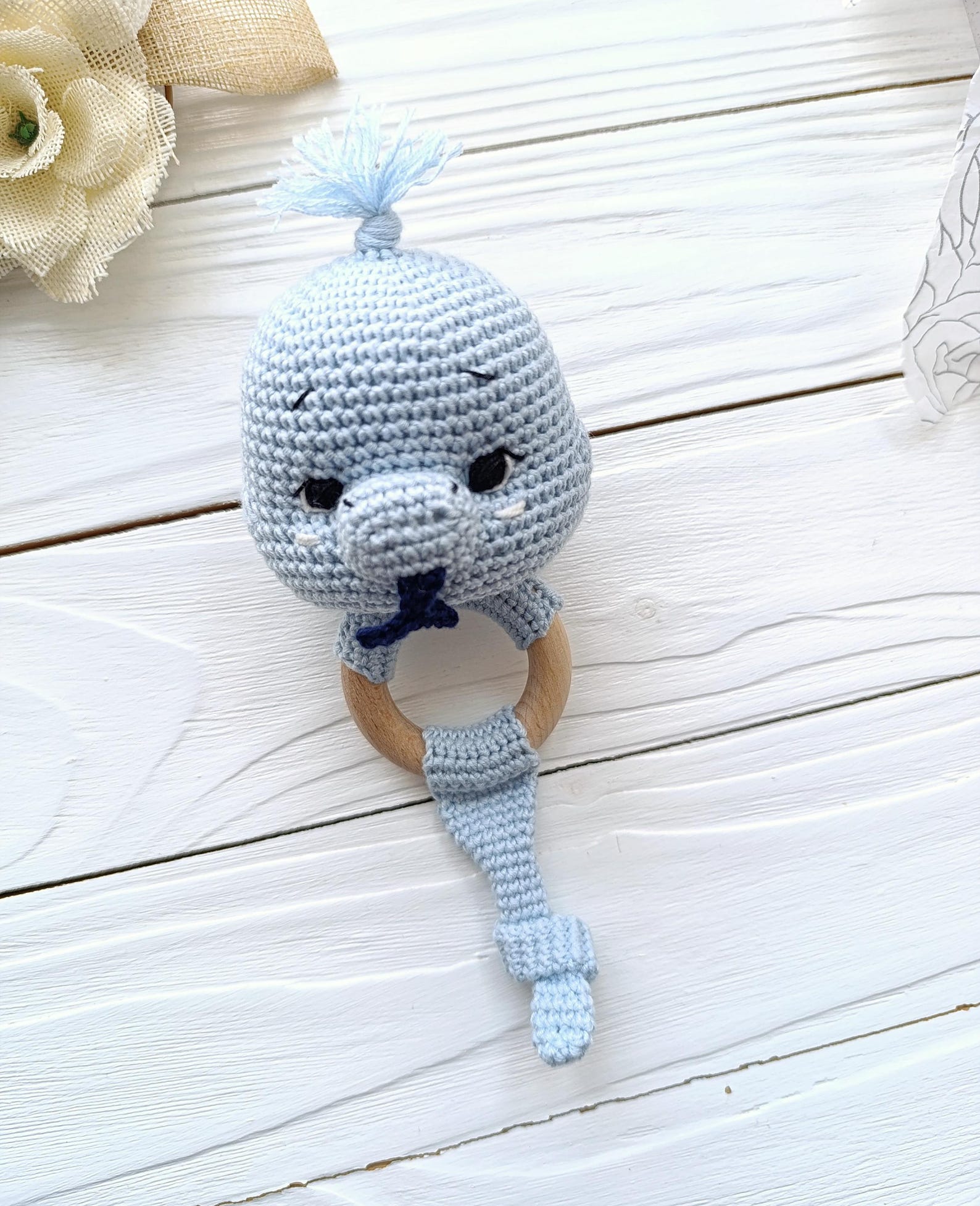 Snake Baby Rattle Toy Gift Baby Shower Gift Organic Newborn Gift ...