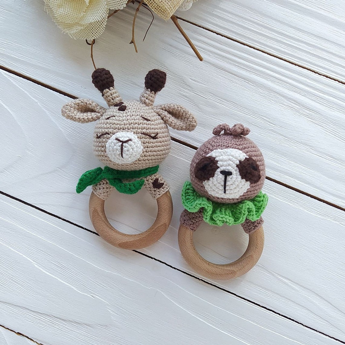 Elephant Giraffe Panda Lion Baby Rattle Gift for Baby Shower ...
